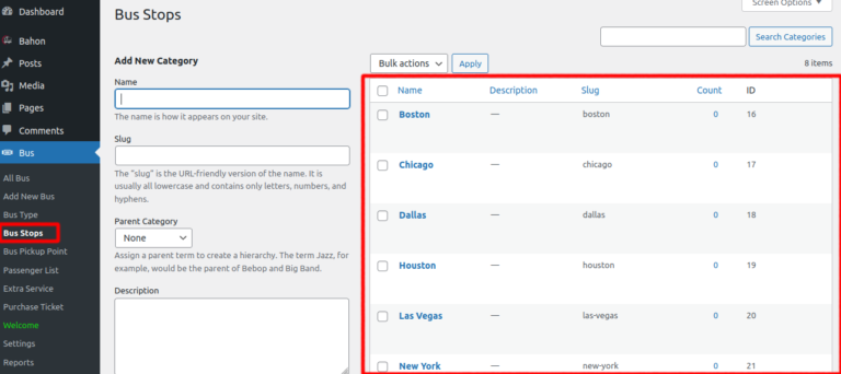 How to Create Bus Stops/Boarding Points? - Documentation - Bus Ticket ...