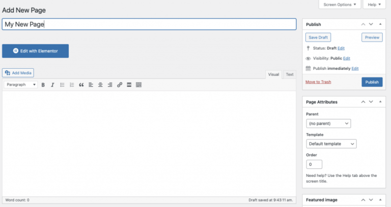 How to build a New Page in Elementor – Documentation – Vaincode Event Management WordPress Theme