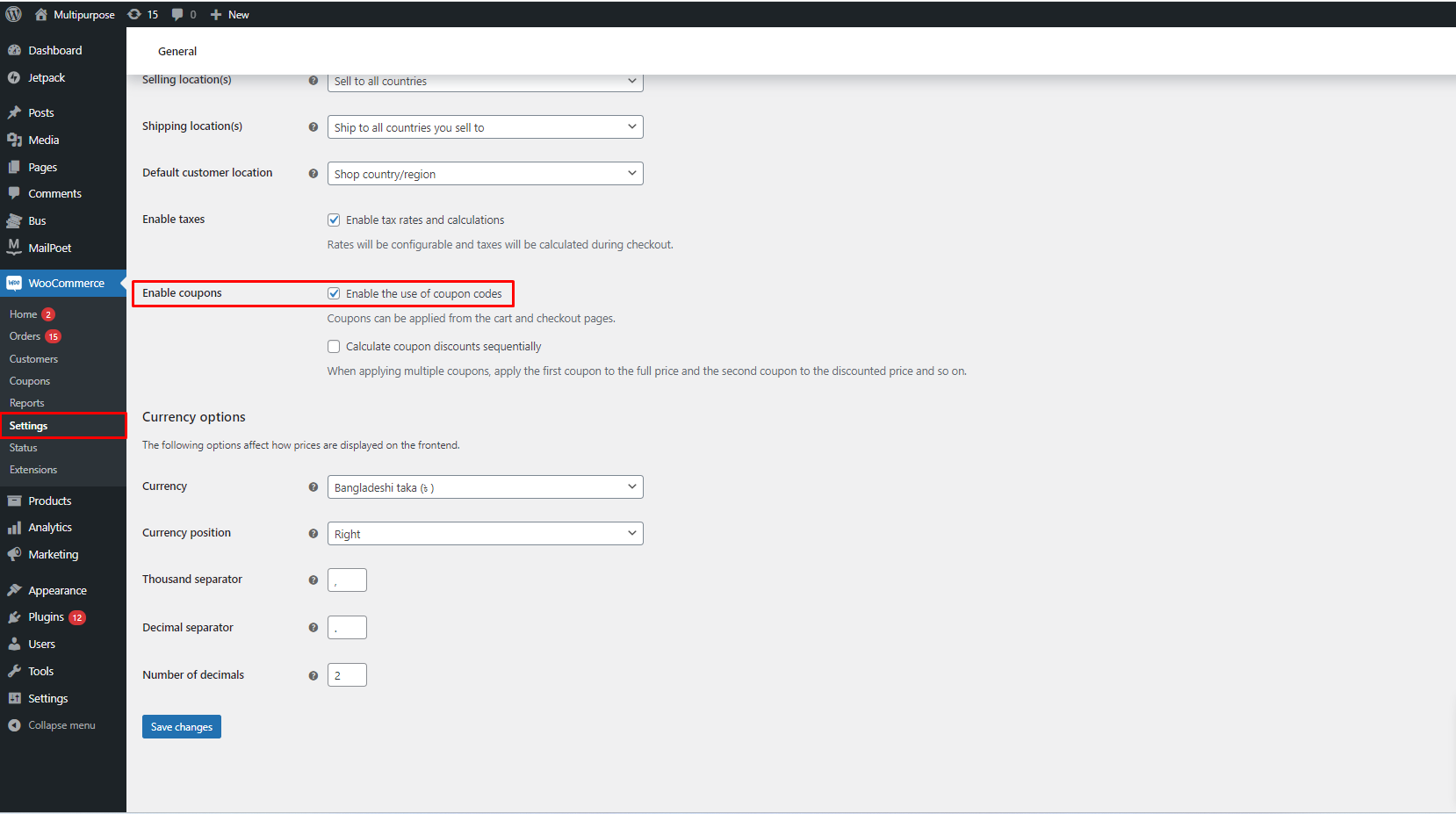 How to add tax draft ? - Documentation - Vaincode Event Management WordPress Theme