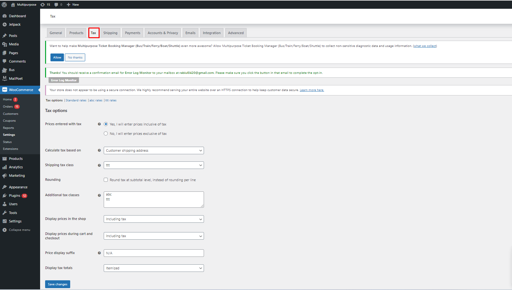 How to add tax draft ? - Documentation - Vaincode Event Management WordPress Theme
