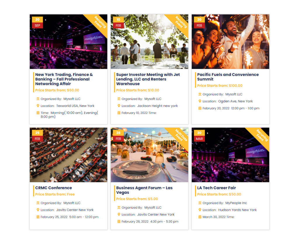Events by City Shortcode - Documentation - WooCommerce Event Manager