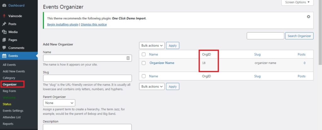 How to find event organizer ID? - Documentation - WooCommerce Event Manager